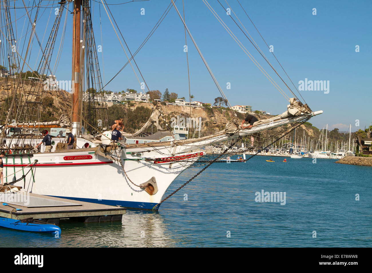 The brigantine Exy Johnson at the dock for the 30th Annual Toshiba Tall ...