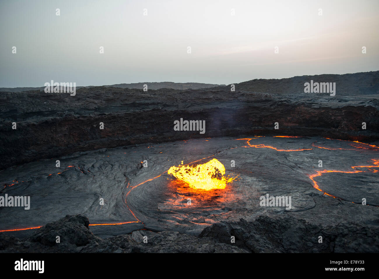 Erta Ale is an active volcano in the Danakil Depression in north ...