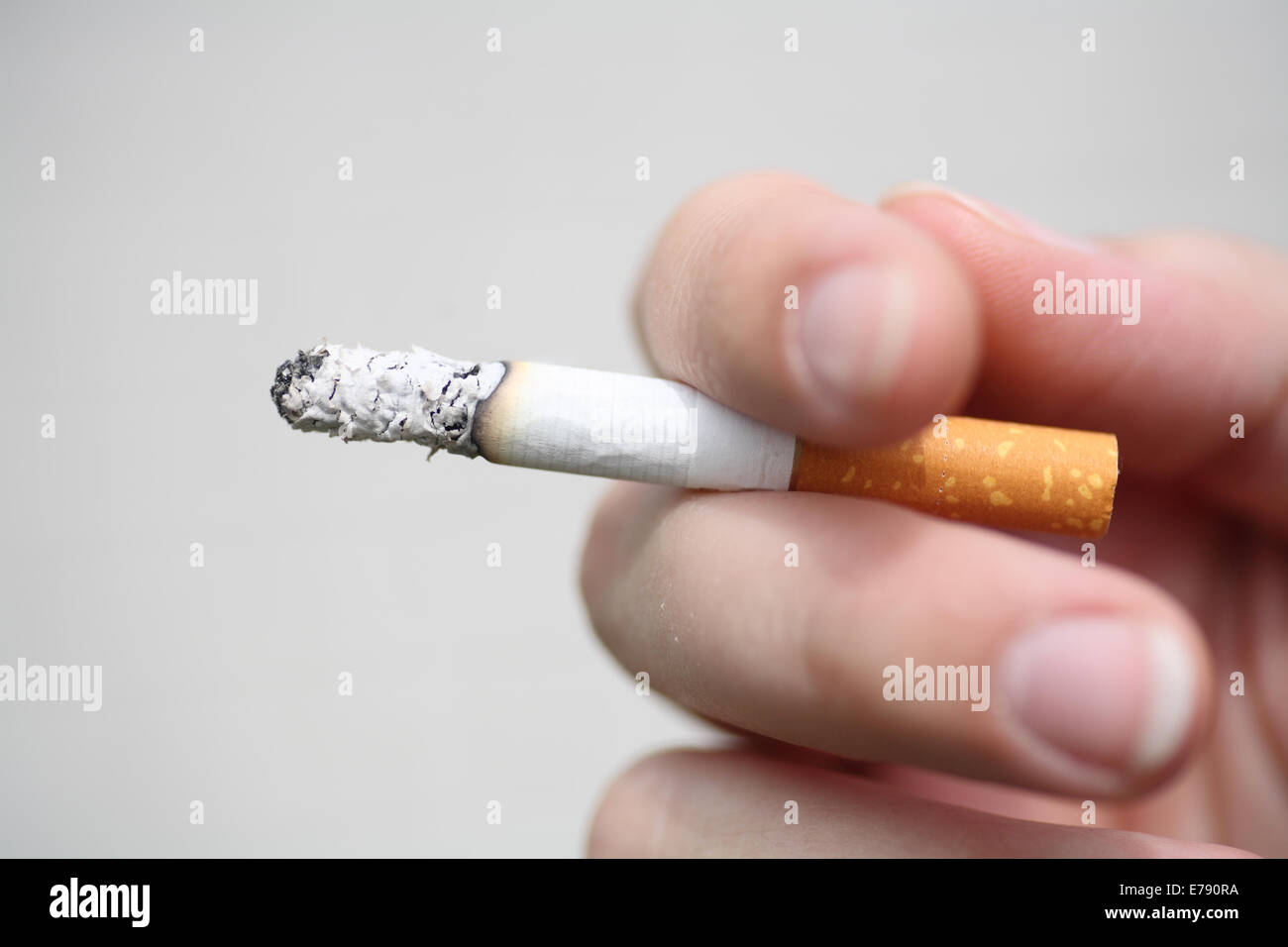 Bad addiction. Cigarette in the woman's hand Stock Photo - Alamy