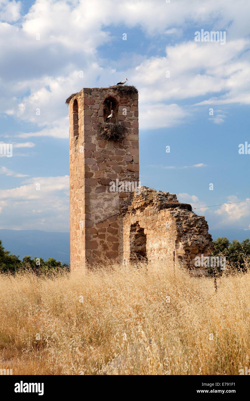 Old tower ruins with a beatiful sky Stock Photo - Alamy