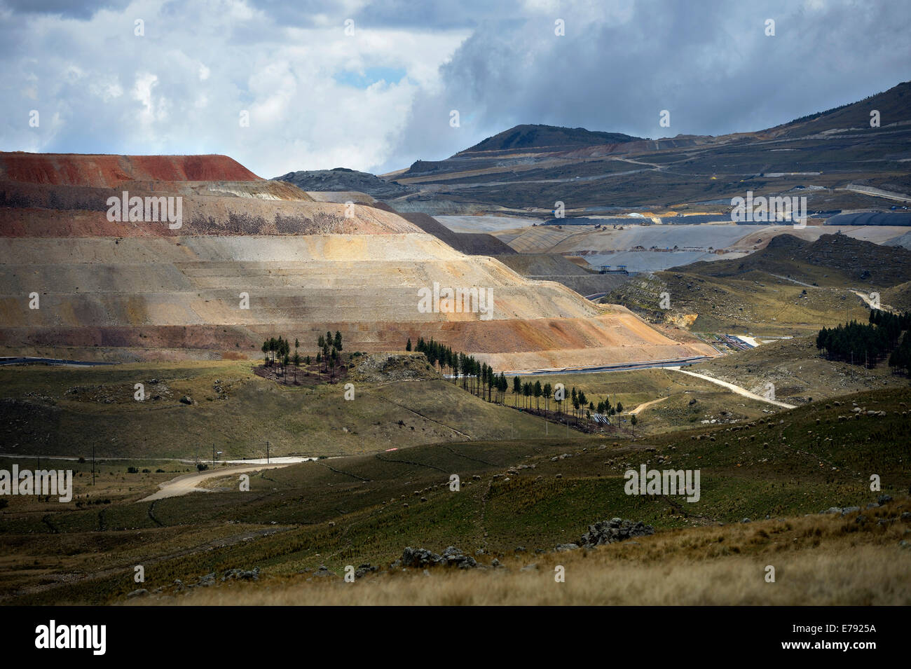 Opencast mine, Yanacocha Gold Mine, Cajamarca, Cajamarca region, Peru ...
