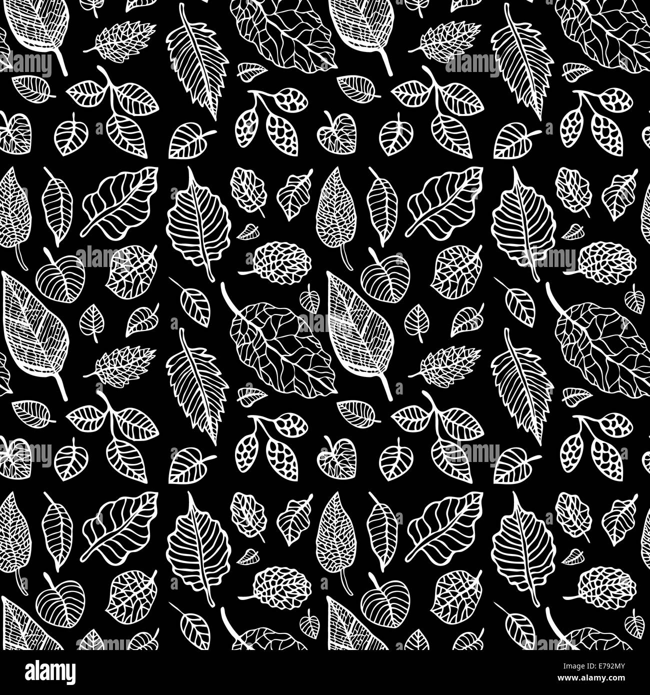 Vector design seamless ecology Black and White Stock Photos & Images ...