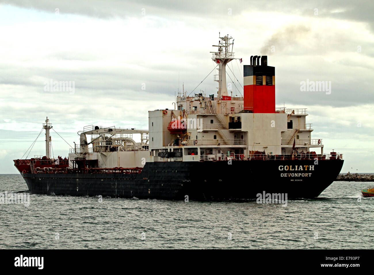 The ship Goliath leaving port of Adelaide in Australia Stock Photo - Alamy