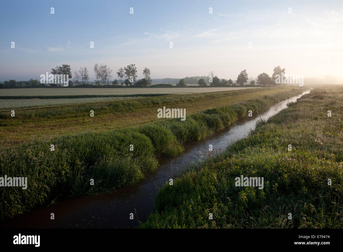 Small canal in the countryside Stock Photo - Alamy