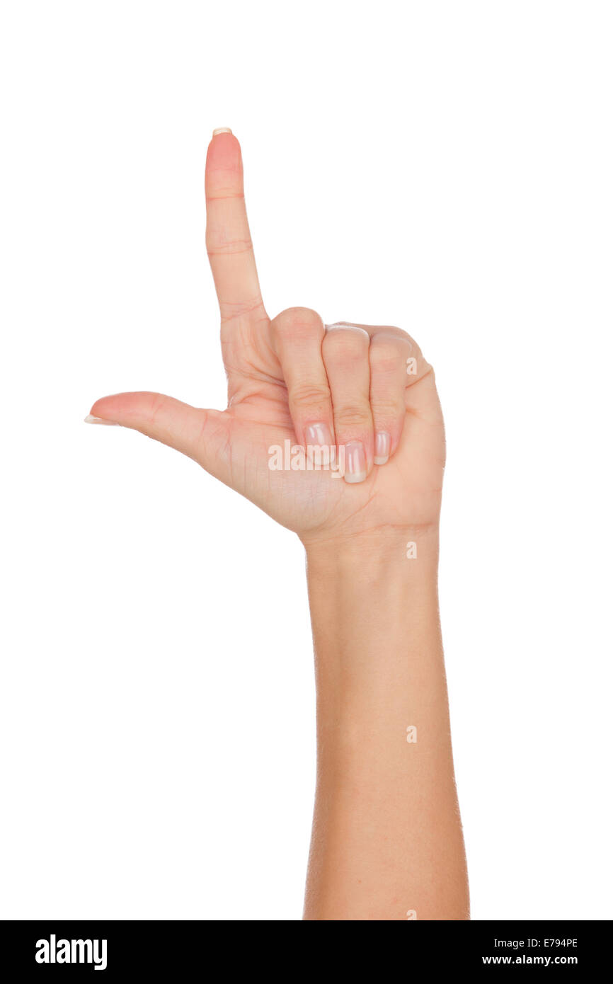 Female hand isolated on a white background Stock Photo - Alamy