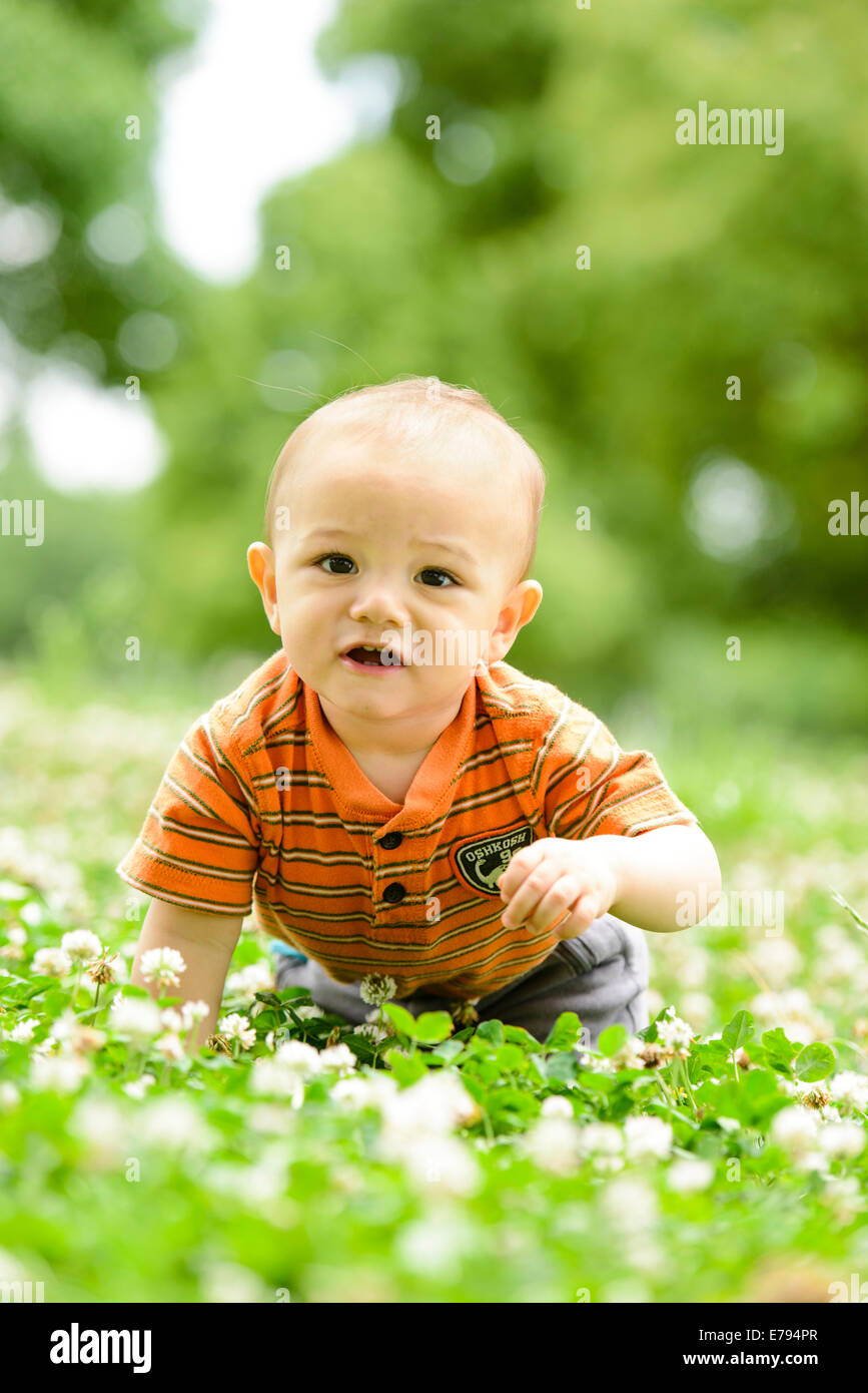 Young Japanese kid in a park Stock Photo - Alamy