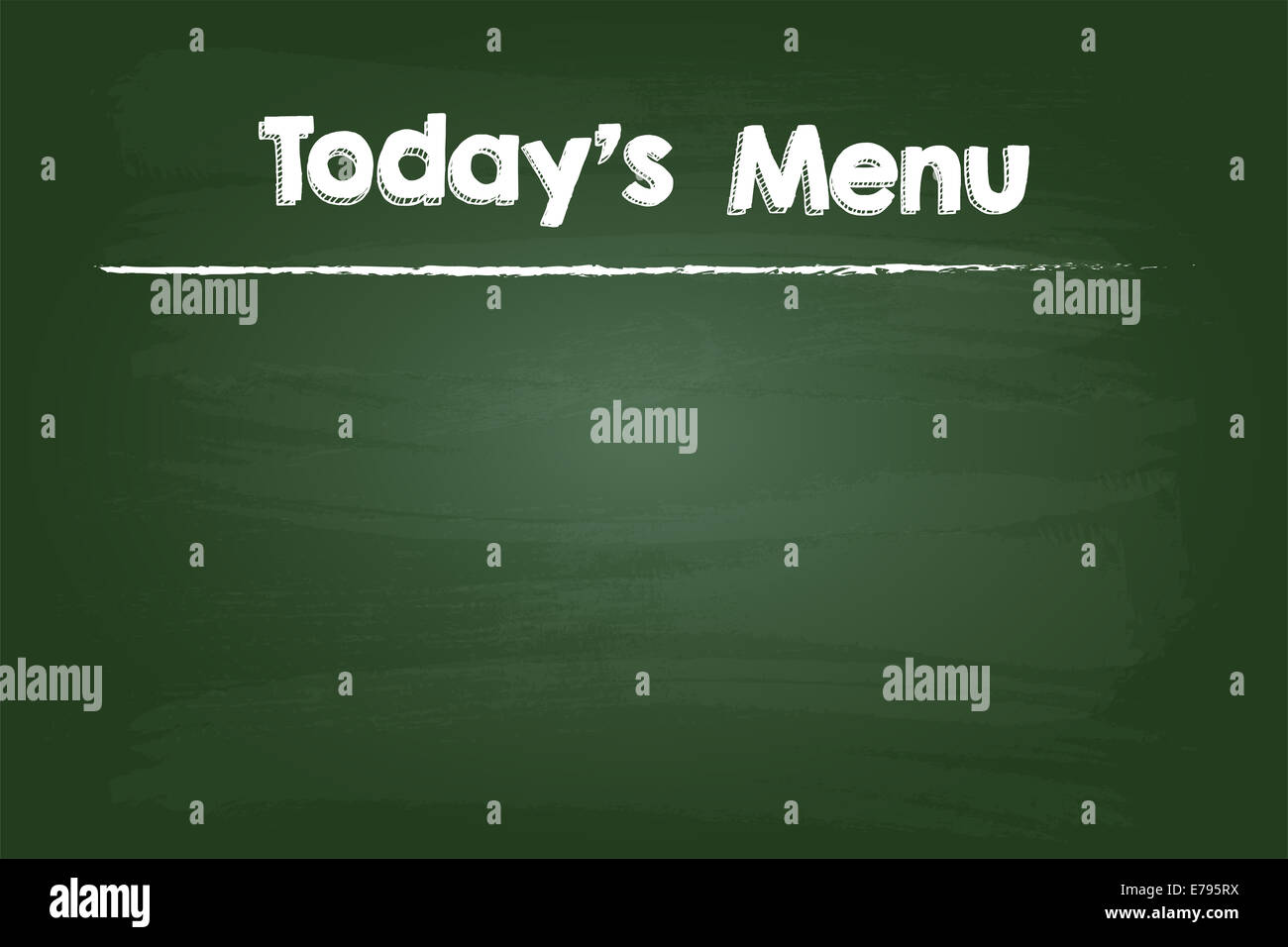 Today Restaurant Menu On Blackboard Stock Photo - Alamy