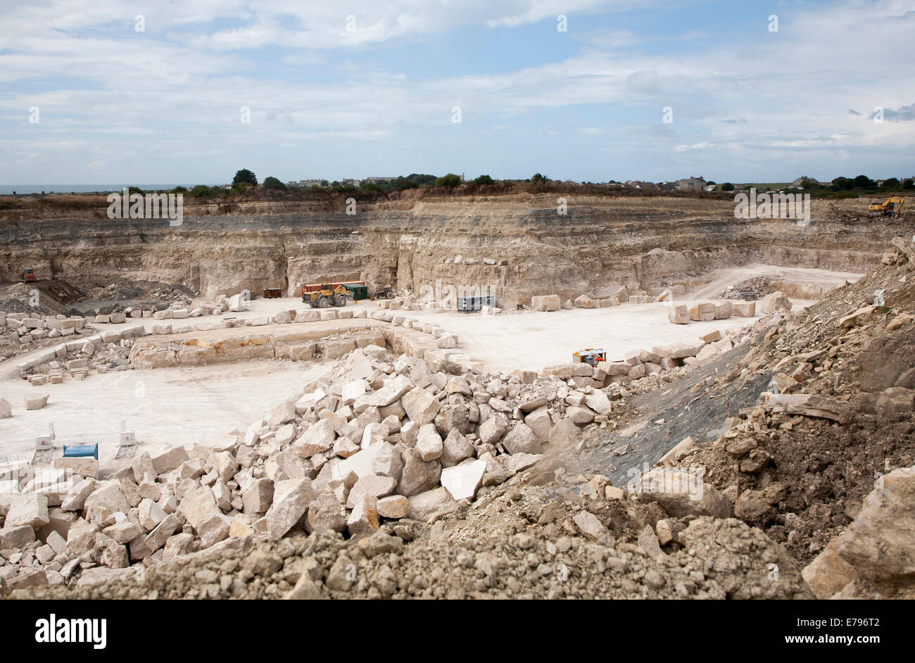 Working quarry, Isle of Portland, Dorset, England Stock Photo - Alamy