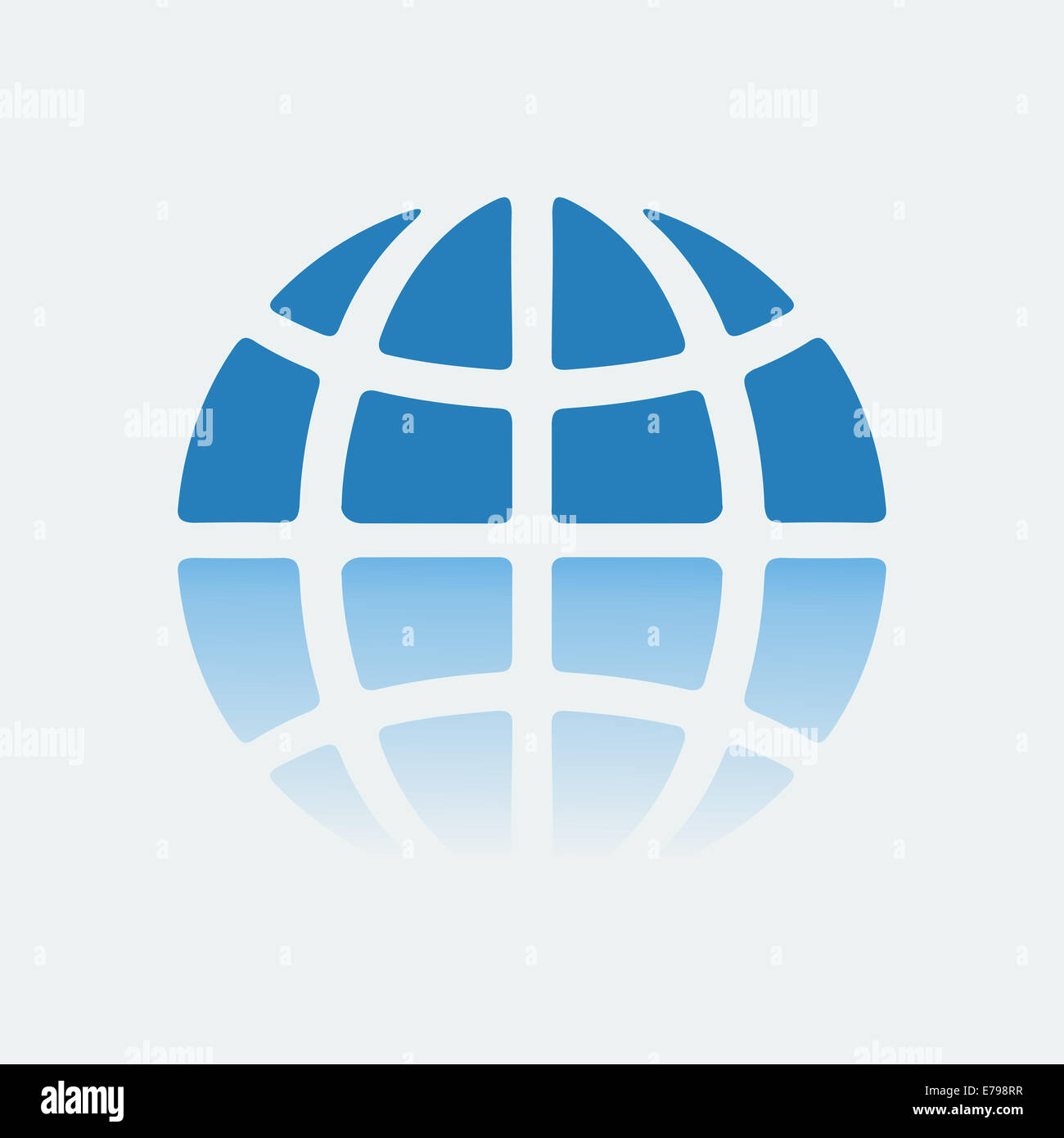 Emblem of the planet earth stencil Stock Photo - Alamy