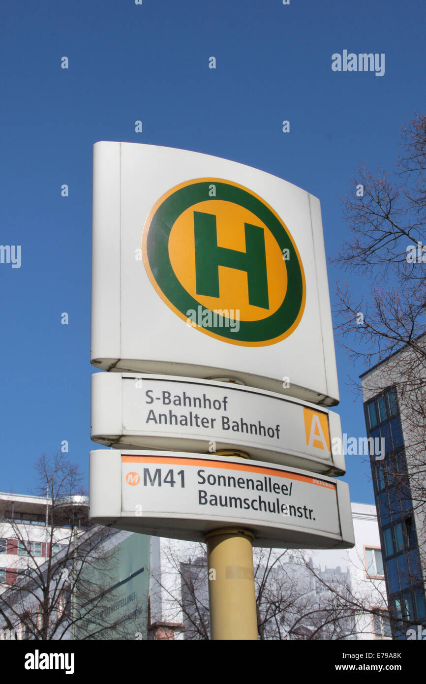 Railway Station sign in Berlin Stock Photo - Alamy