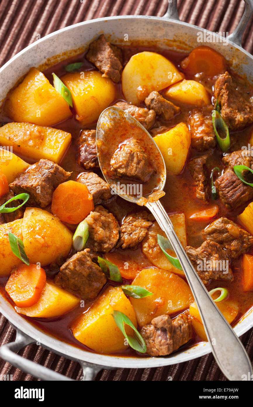 beef stew with potato and carrot Stock Photo - Alamy