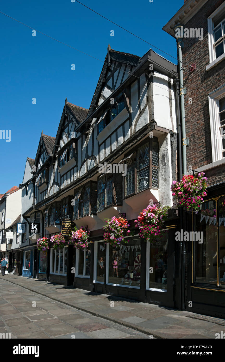 Mulberry Hall shop store in summer Stonegate York North Yorkshire ...