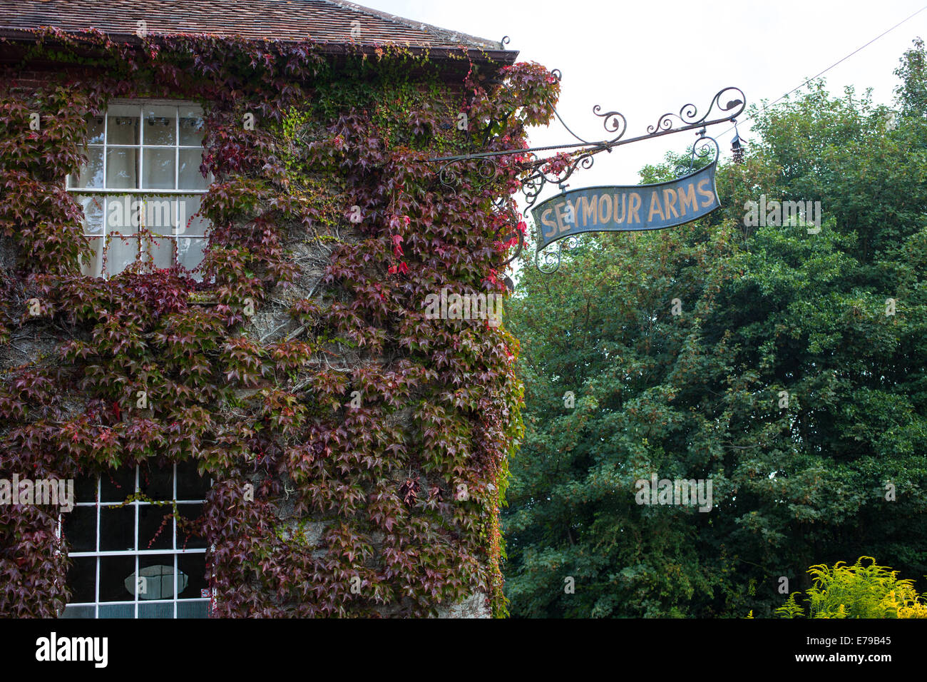 Pub sign for Seymour Arms Witham Friary Stock Photo - Alamy