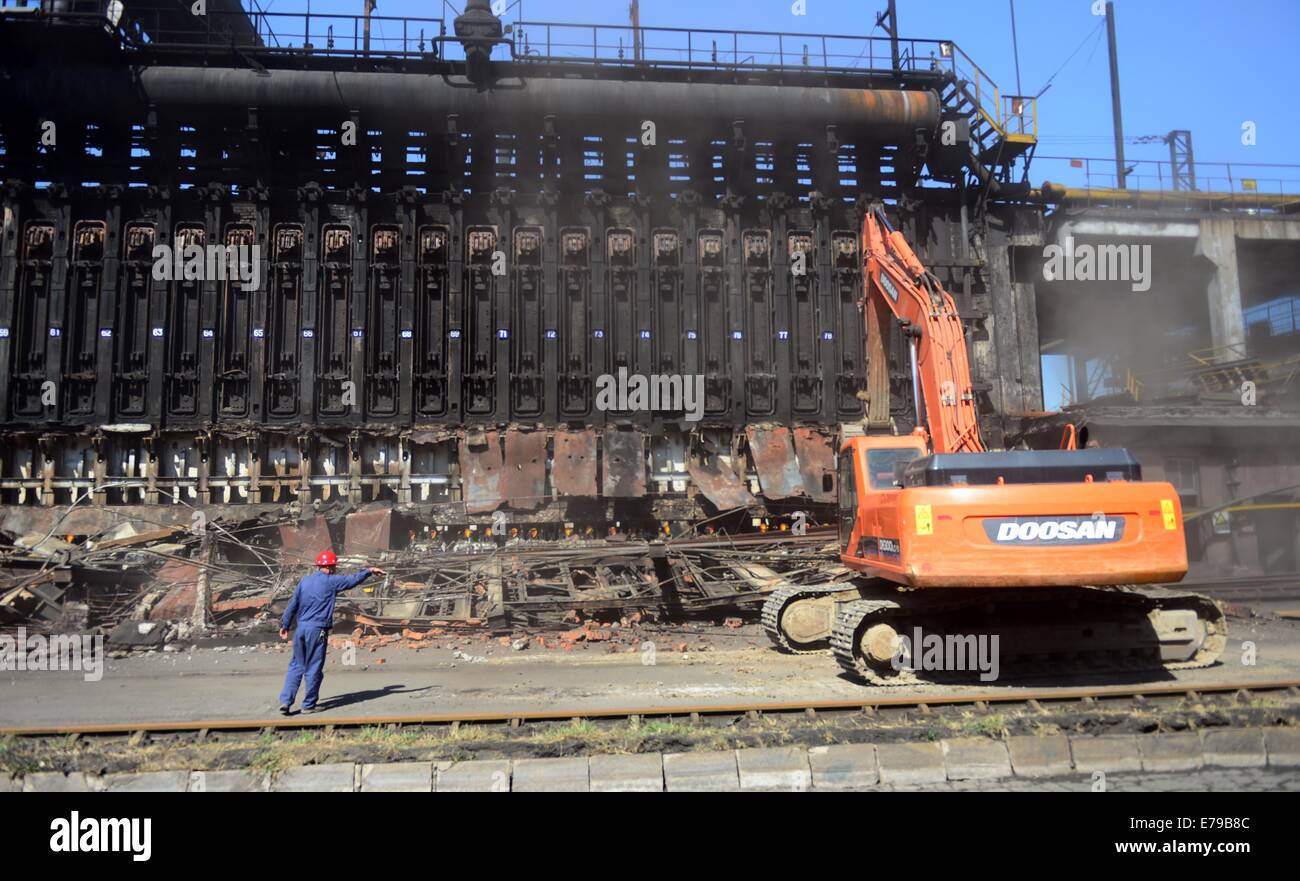 Anshan, China's Liaoning Province. 10th Sep, 2014. An engineering ...