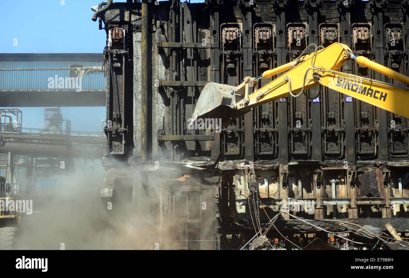 Anshan, China's Liaoning Province. 10th Sep, 2014. An engineering ...