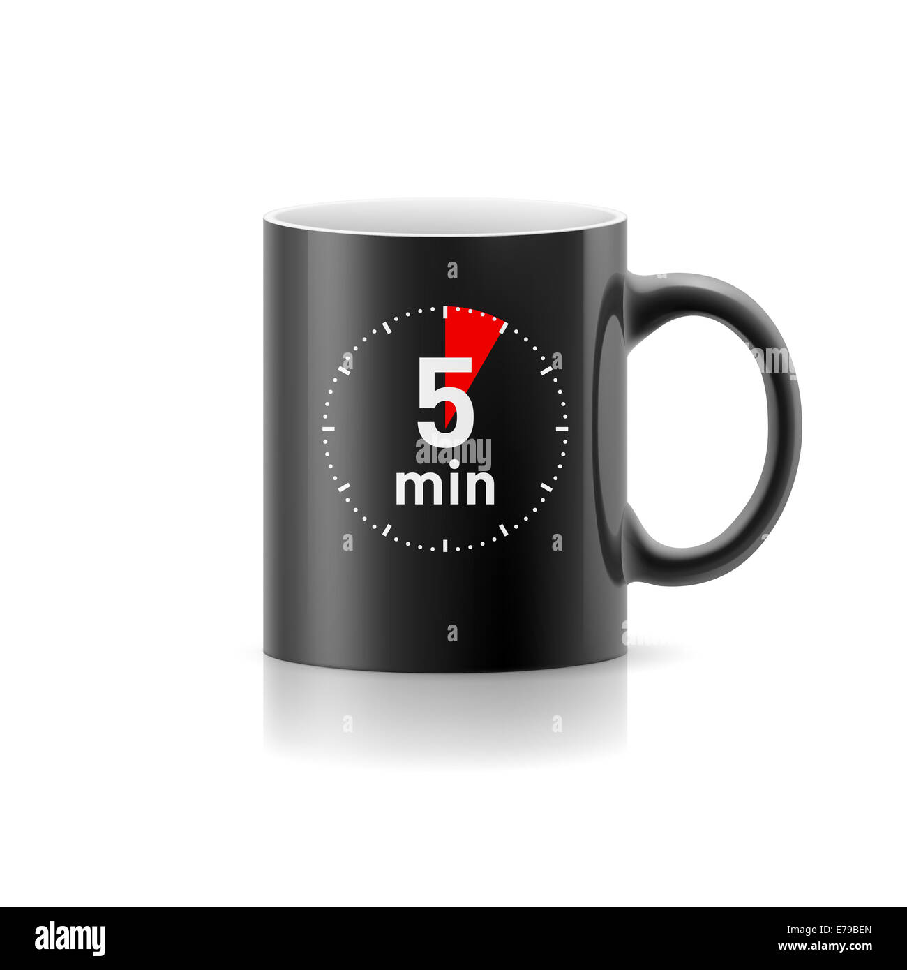 Black cup with picture timer on background Stock Photo - Alamy