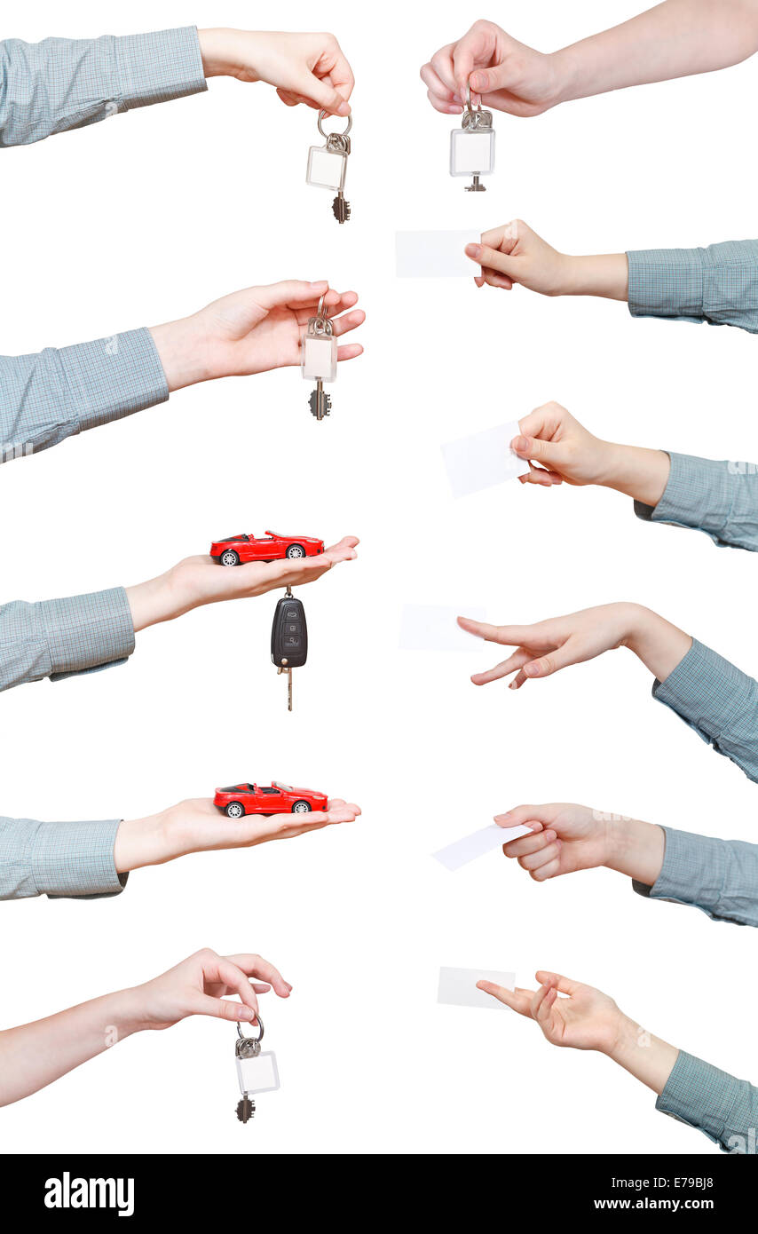 set of business woman hand gesture isolated on white background Stock ...