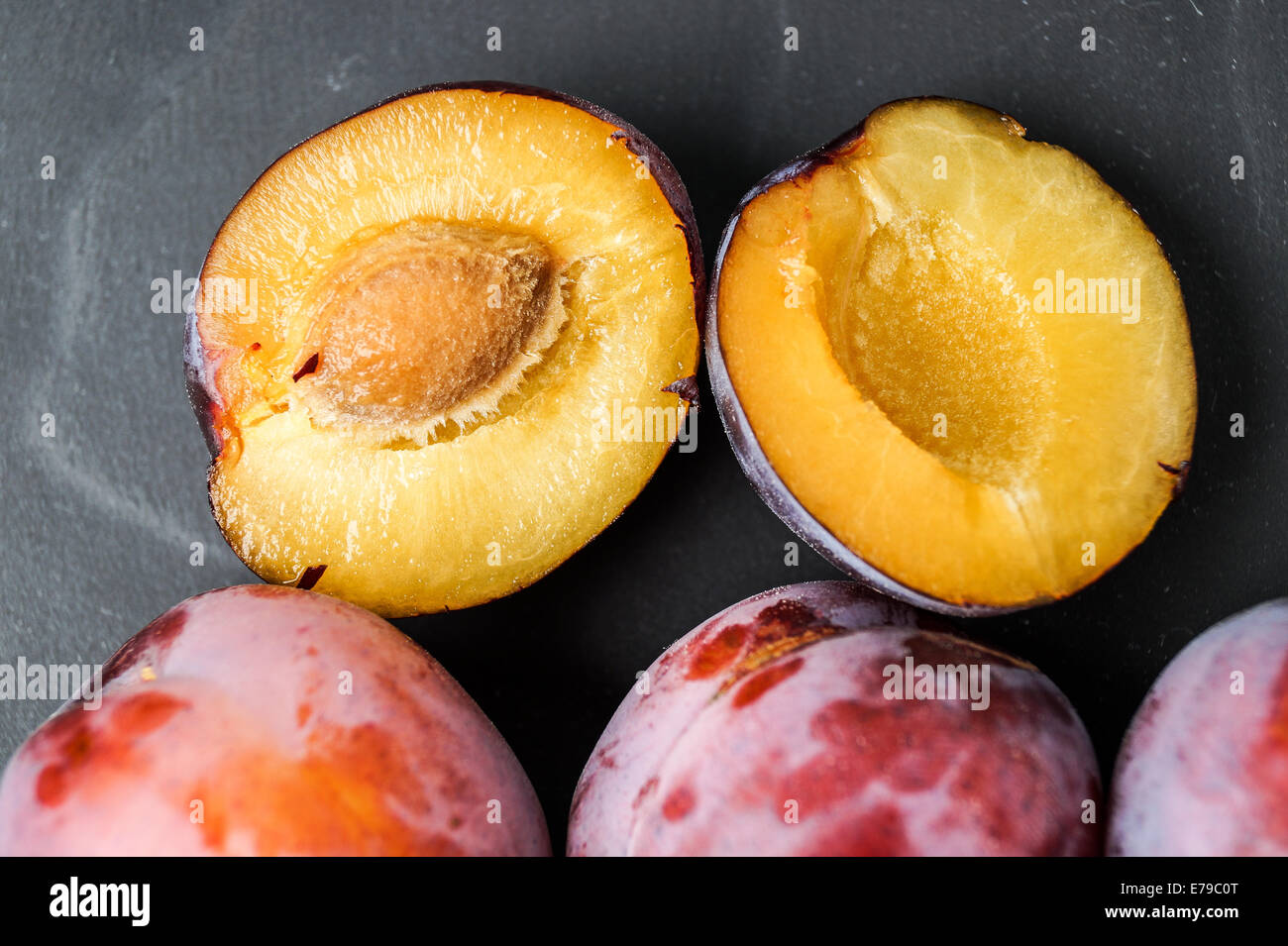 plums. Fresh summer fruith ready to eat Stock Photo - Alamy