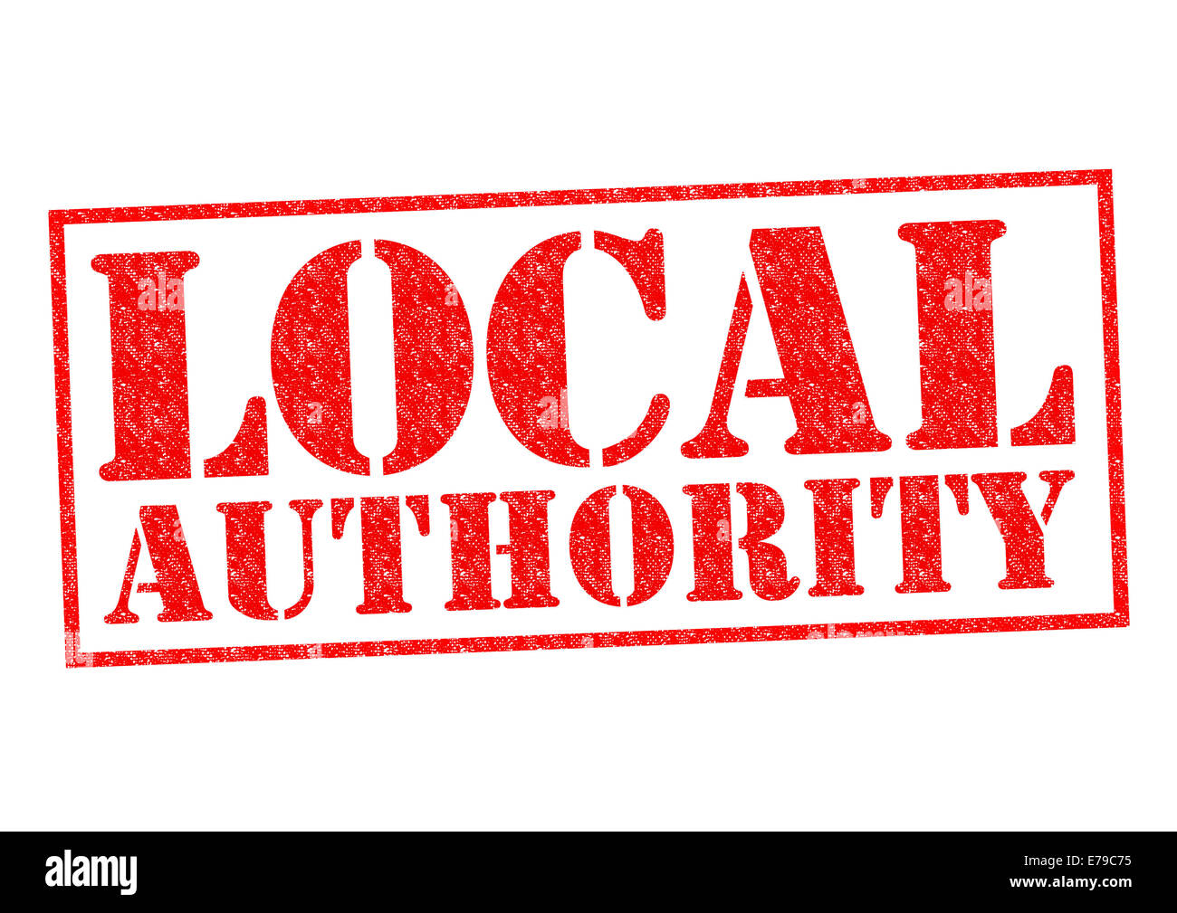LOCAL AUTHORITY red Rubber Stamp over a white background Stock Photo ...