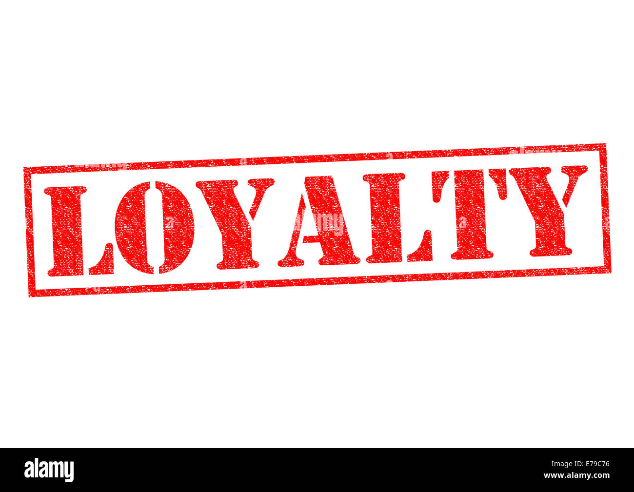 LOYALTY red Rubber Stamp over a white background Stock Photo - Alamy