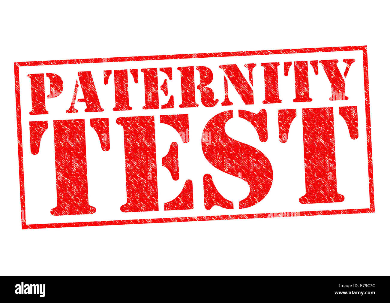 PATERNITY TEST red Rubber Stamp over a white background Stock Photo - Alamy