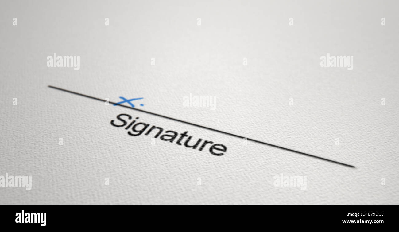 A white paper with a black line printed in ink showing the area for a ...