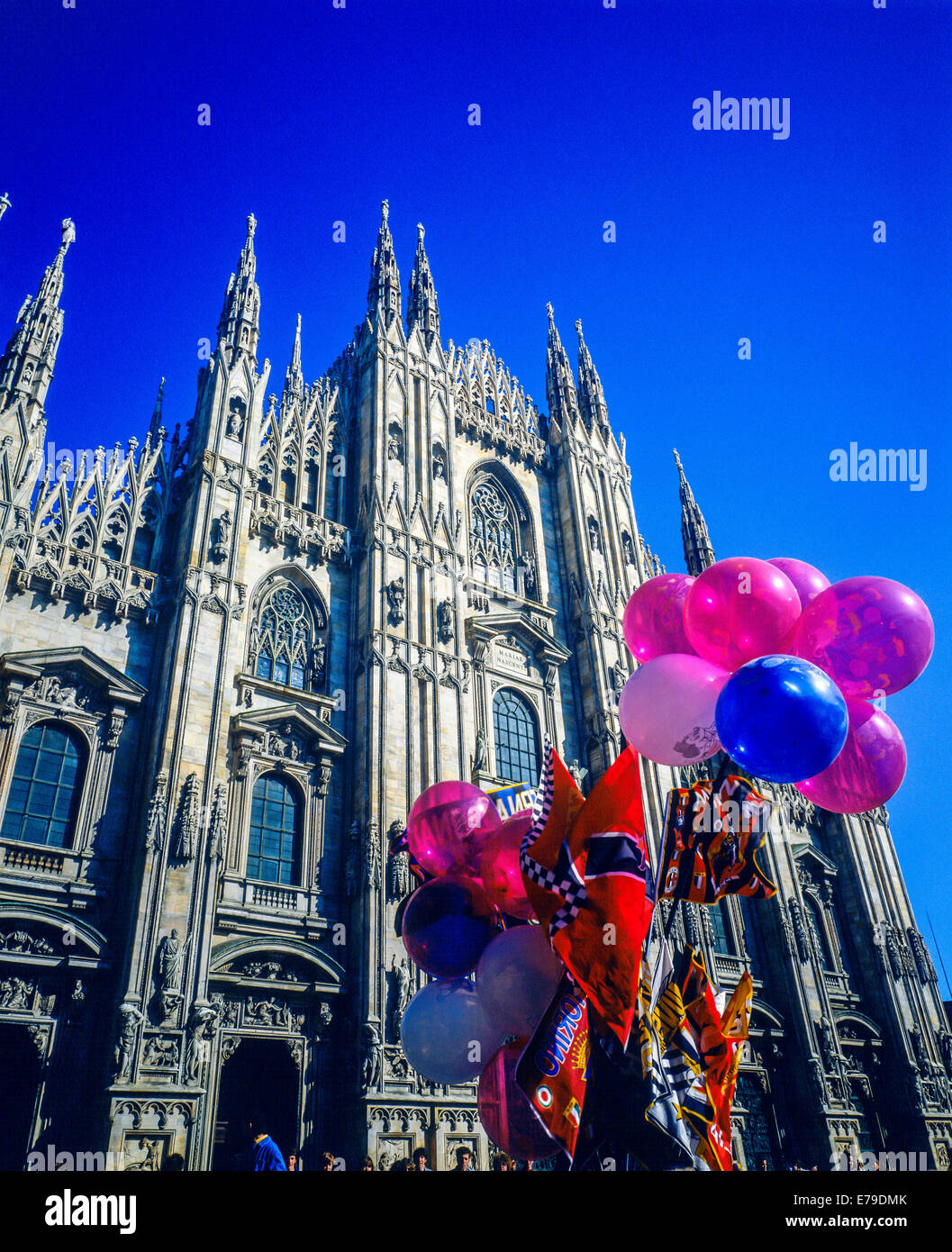 Balloons and Duomo cathedral Milan Lombardy Italy Stock Photo - Alamy