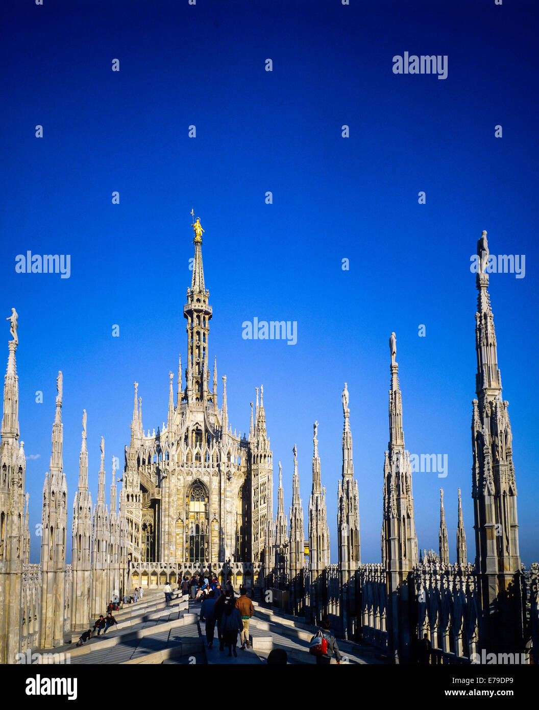 Rooftop of Duomo cathedral Milan Lombardy Italy Stock Photo - Alamy