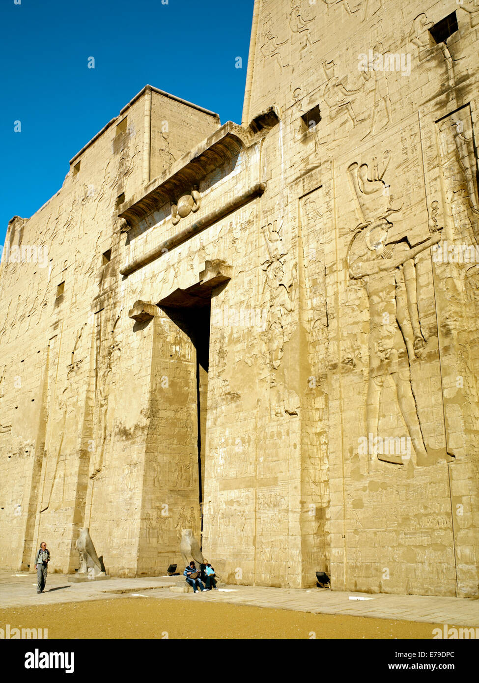 The First Temple Pylon at Edfu Stock Photo - Alamy