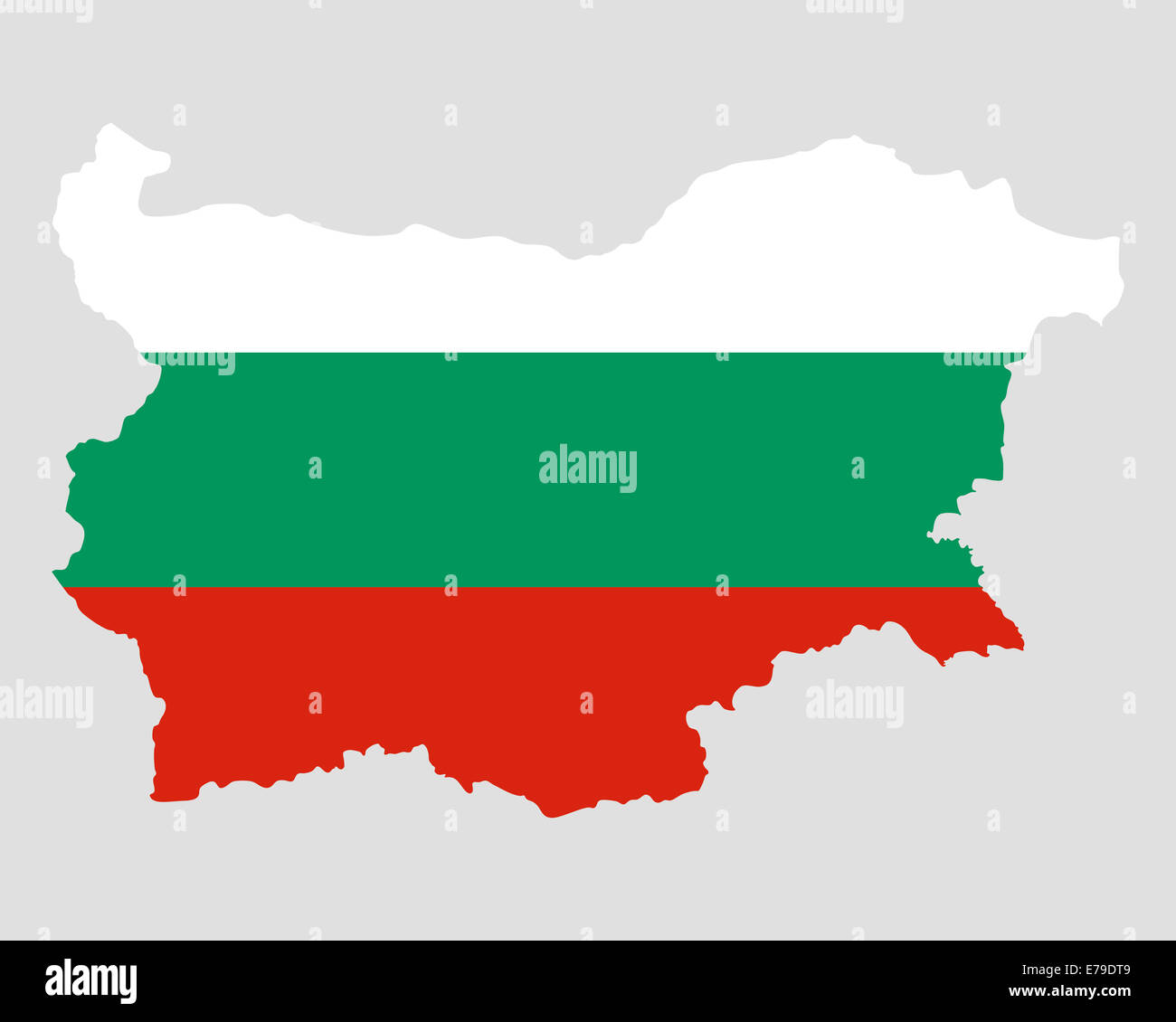 Map and flag of Bulgaria Stock Photo - Alamy