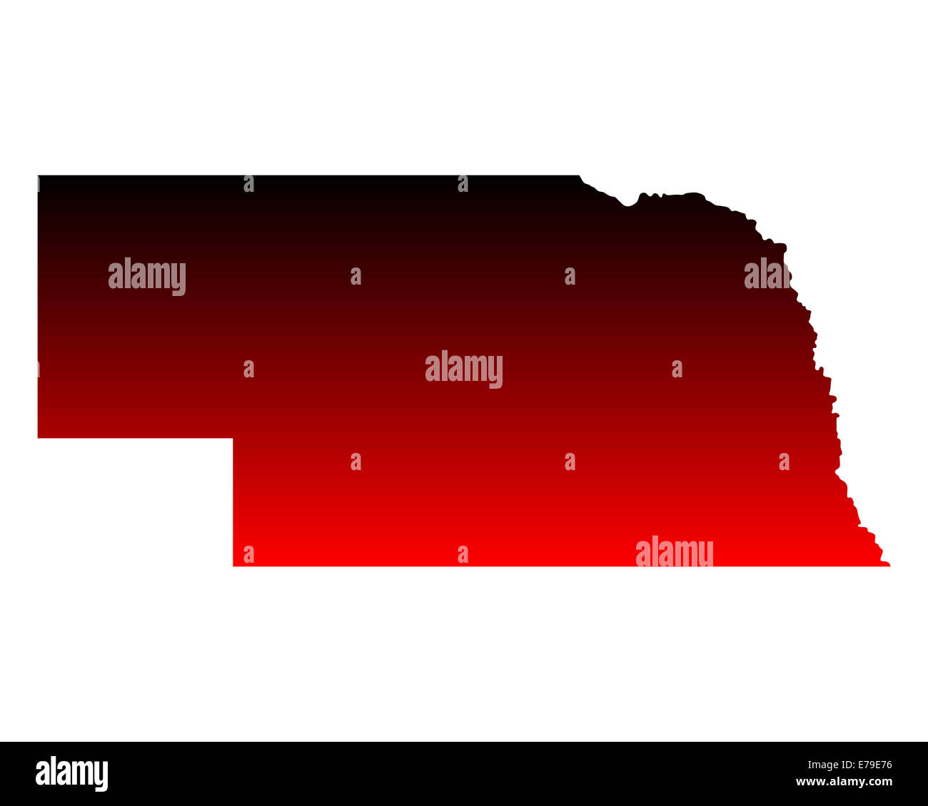 Map of nebraska Cut Out Stock Images & Pictures - Alamy