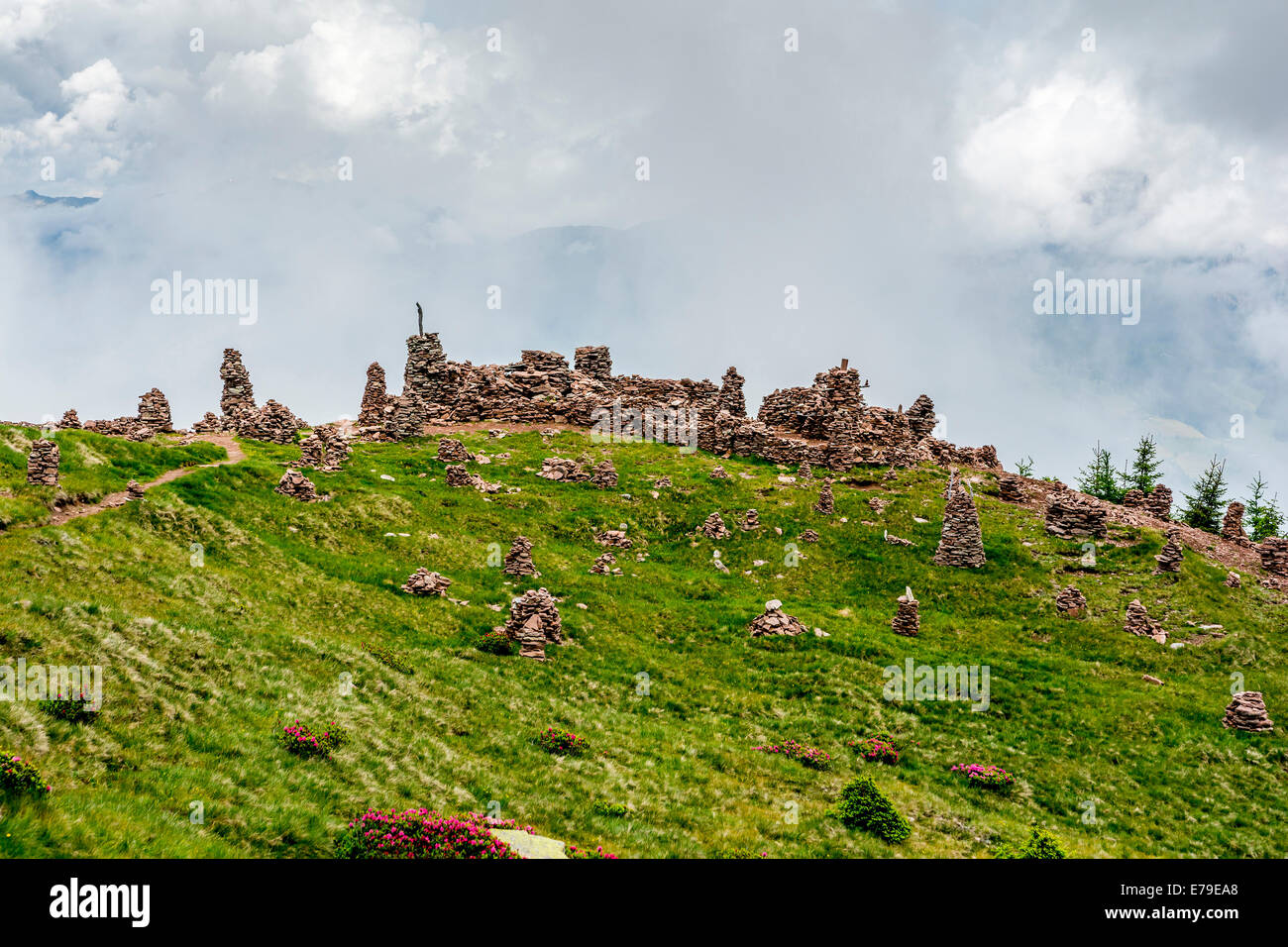 Stoanerne Mandln - Italy (Stone Man Stock Photo - Alamy