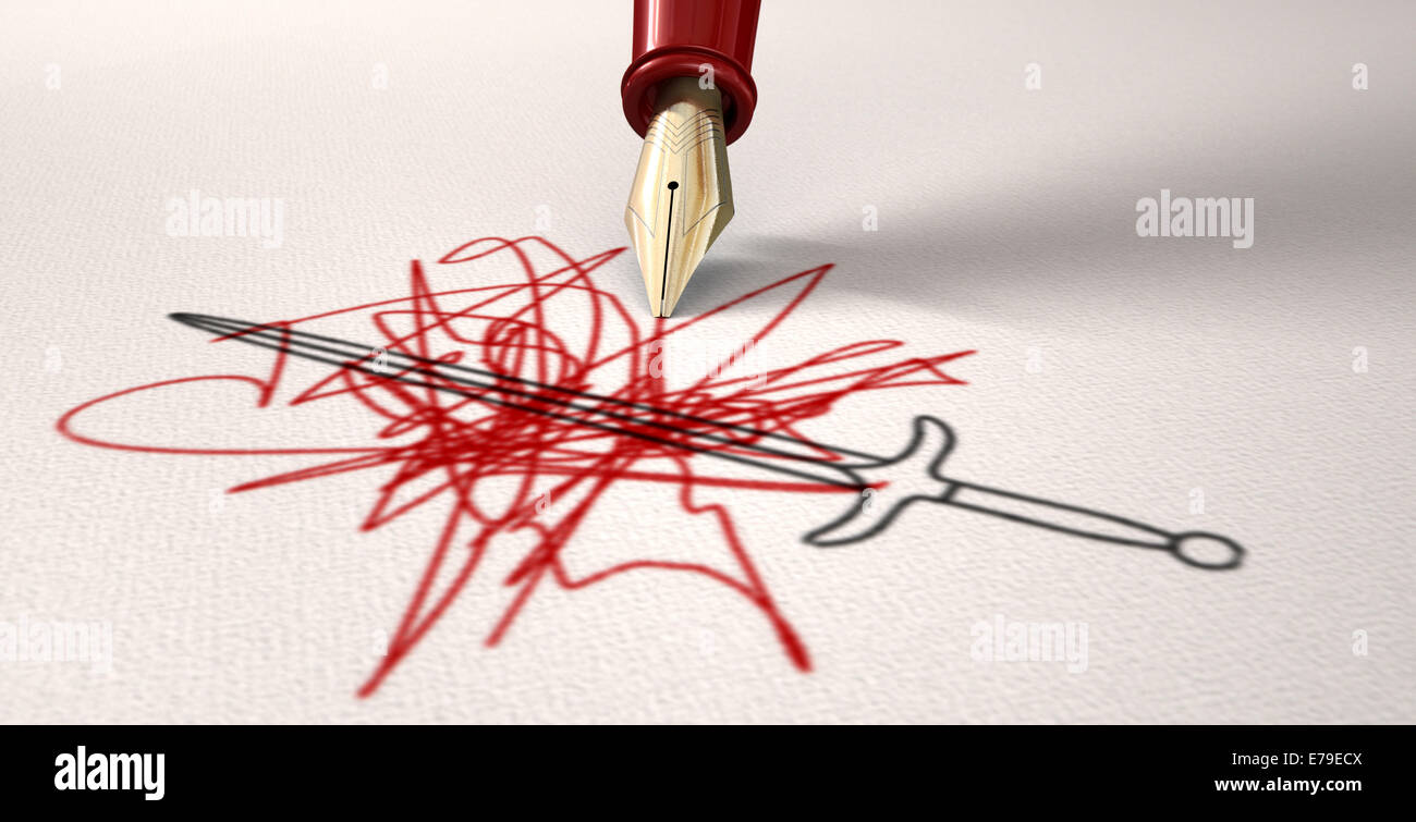 Pen and sword hi-res stock photography and images - Alamy