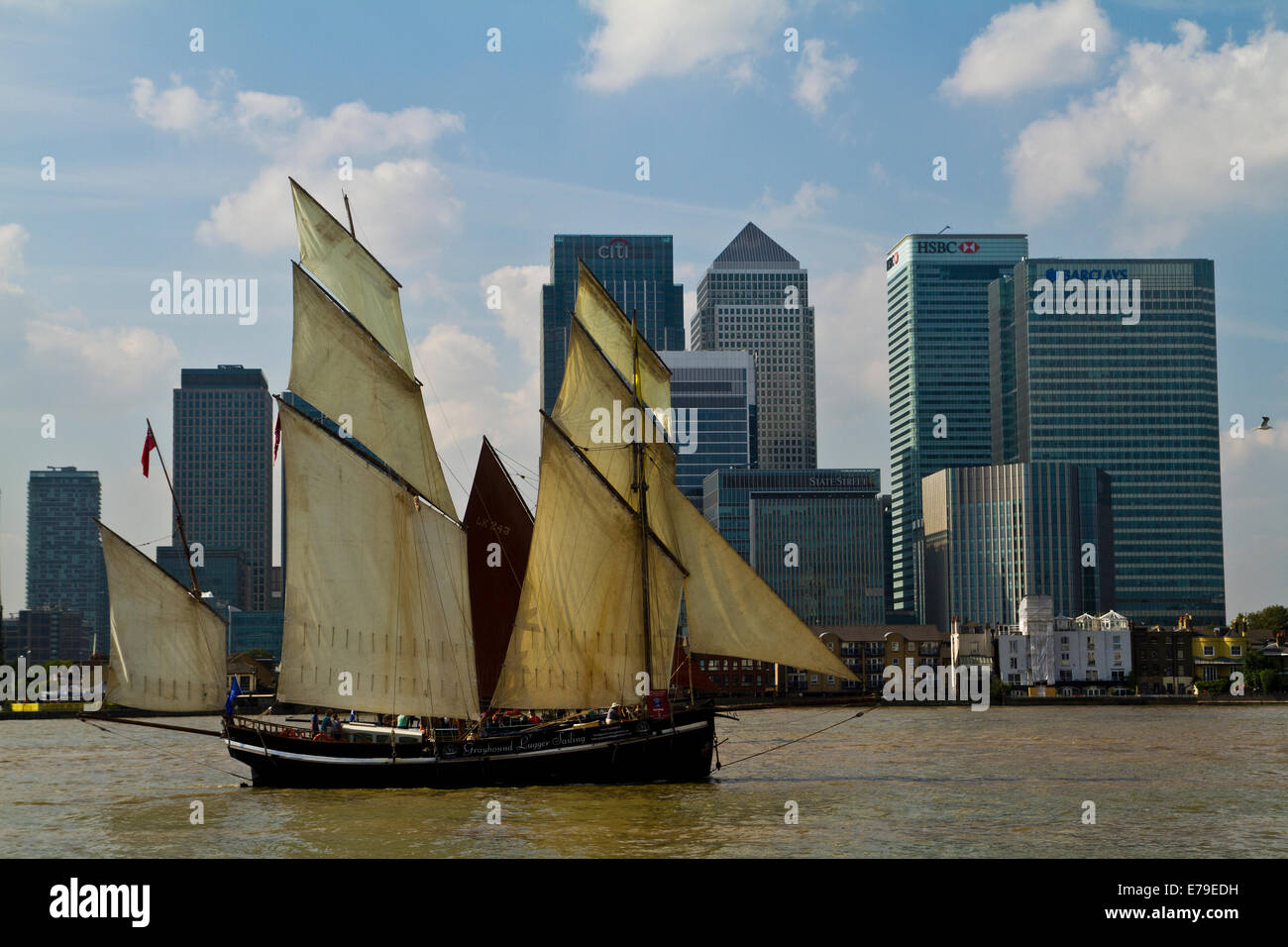 Ships sail down the River Thames taking part in the final day of the ...