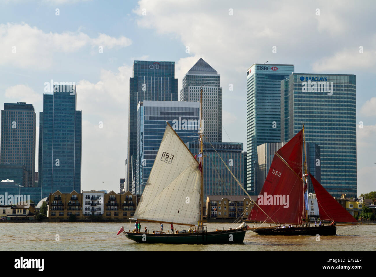 Ships sail down the River Thames taking part in the final day of the ...