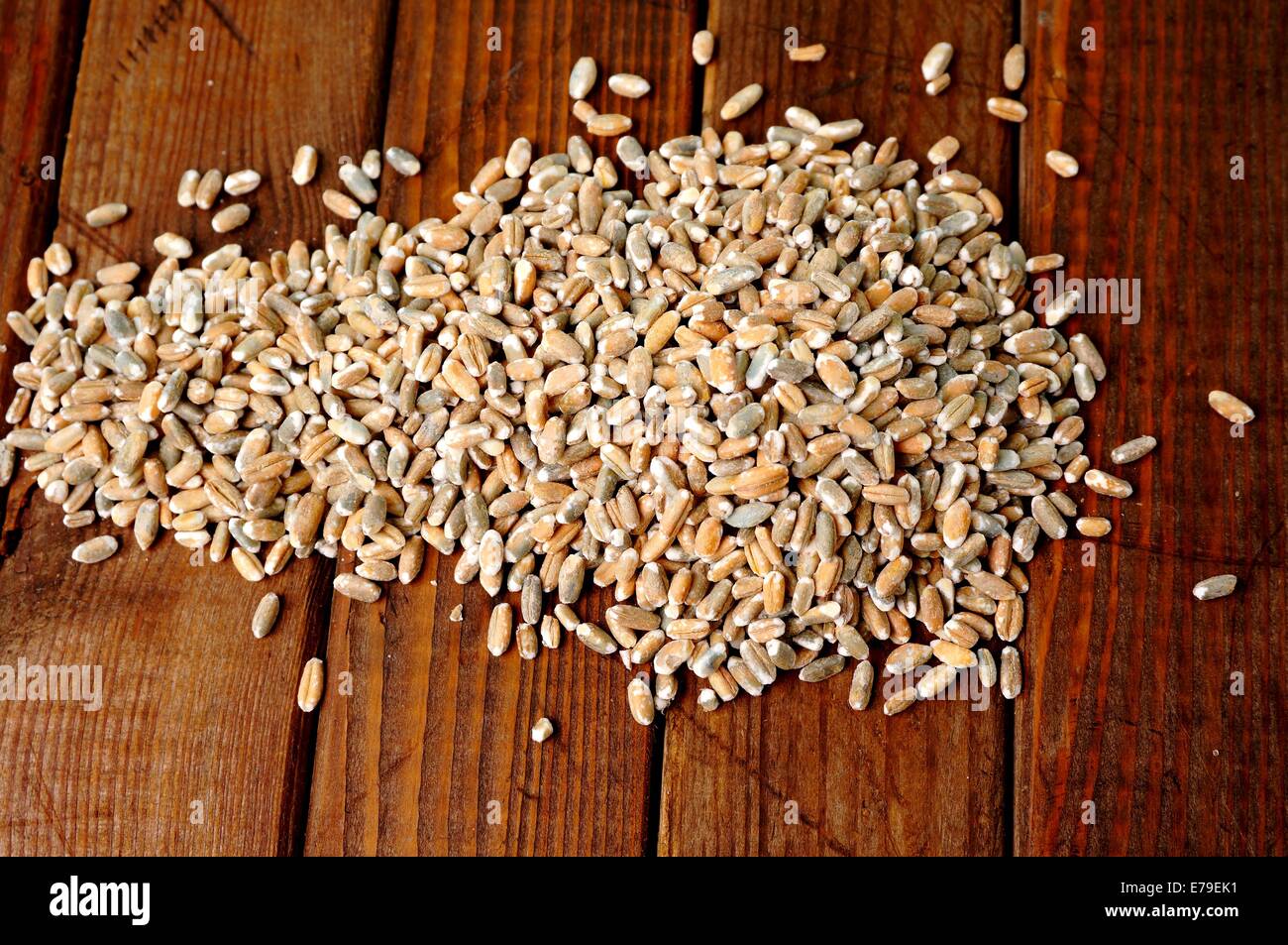 Raw pile of rye. Healthy corn, ready for cooking and baking Stock Photo ...