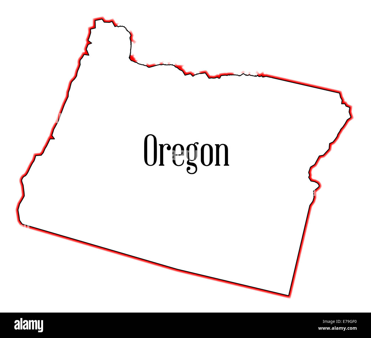 Oregon historic map hi-res stock photography and images - Alamy