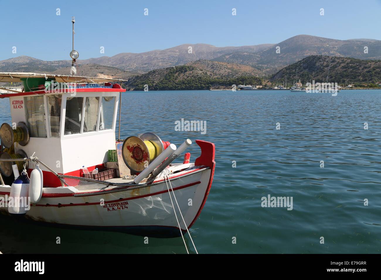 Harbour and Seafront Promenade, Argostoli, Kefalonia, Ionian Islands ...