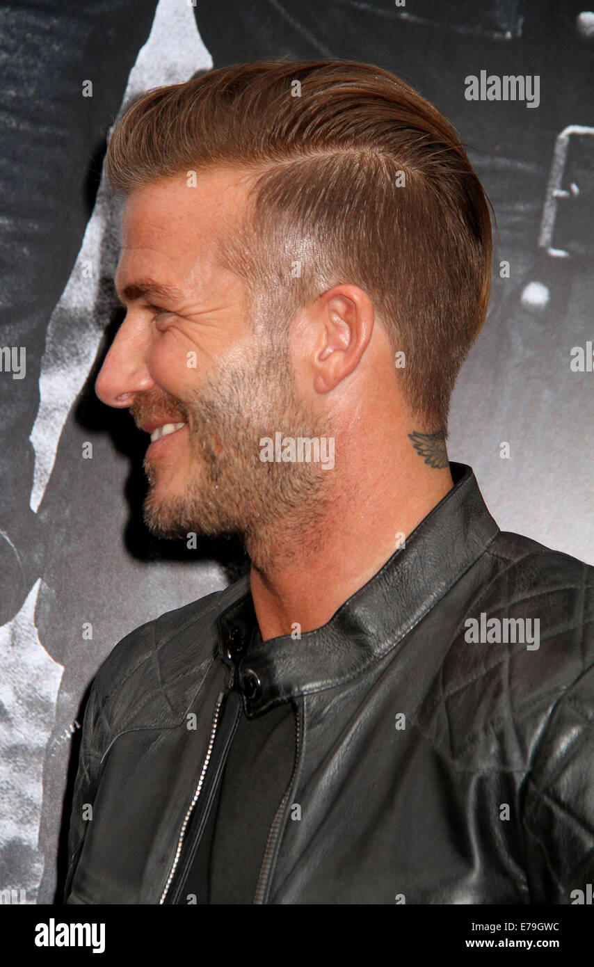 New York, USA. 9th September, 2014. DAVID BECKHAM poses for photos at ...