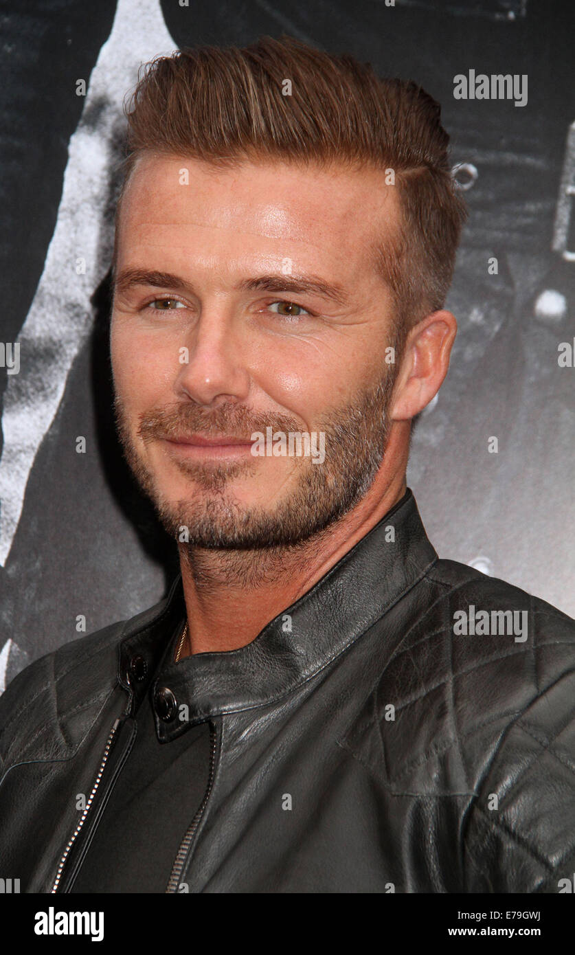 New York, USA. 9th September, 2014. DAVID BECKHAM poses for photos at ...