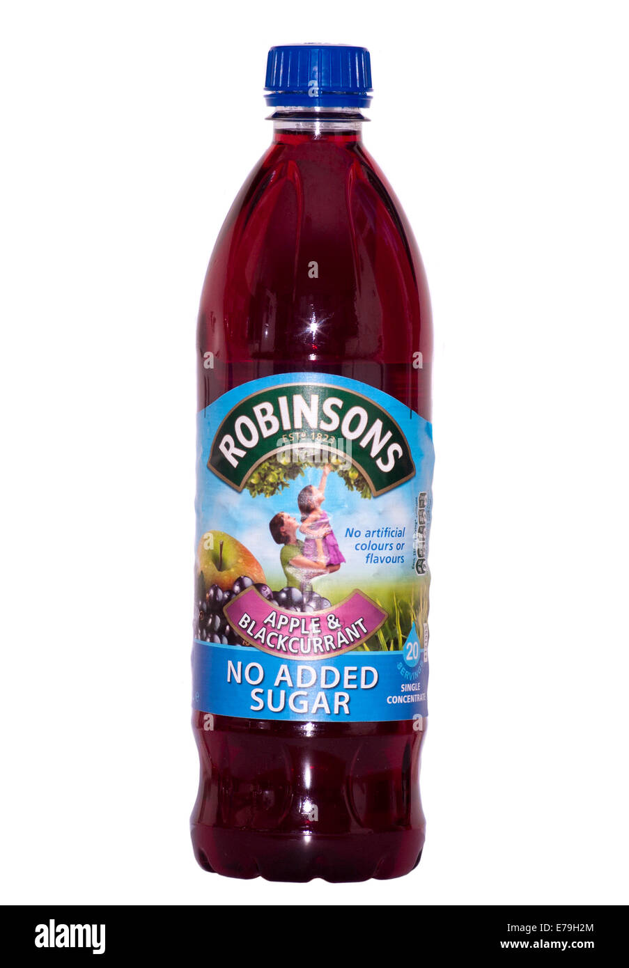 Plastic Bottle Of Robinsons Apple and Blackcurrant Fruit Juice Drink ...
