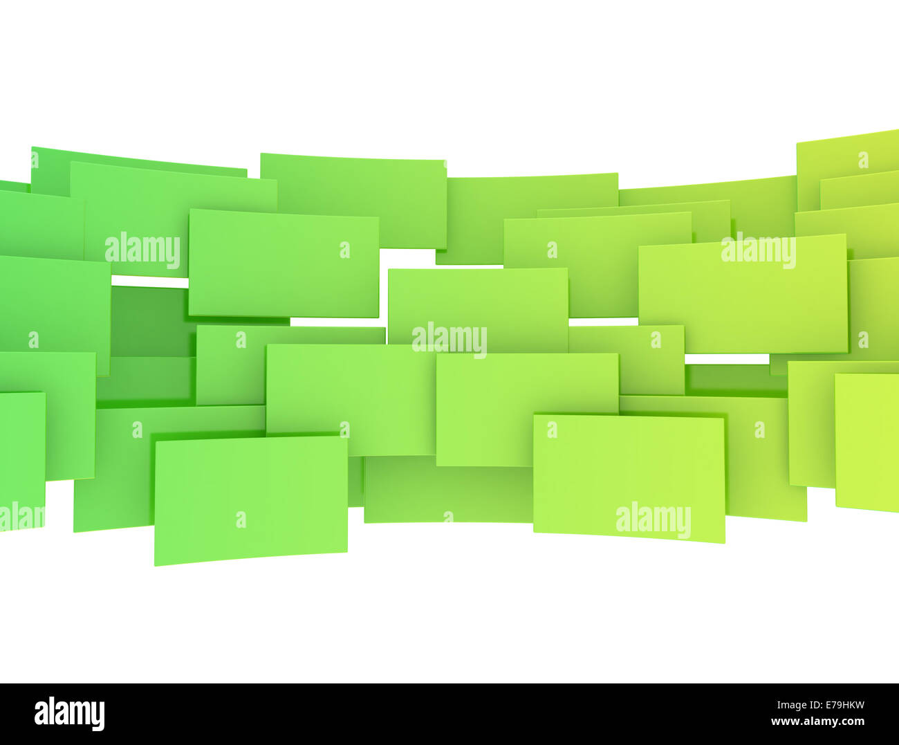Green 3d squares isolated on white background Stock Photo - Alamy