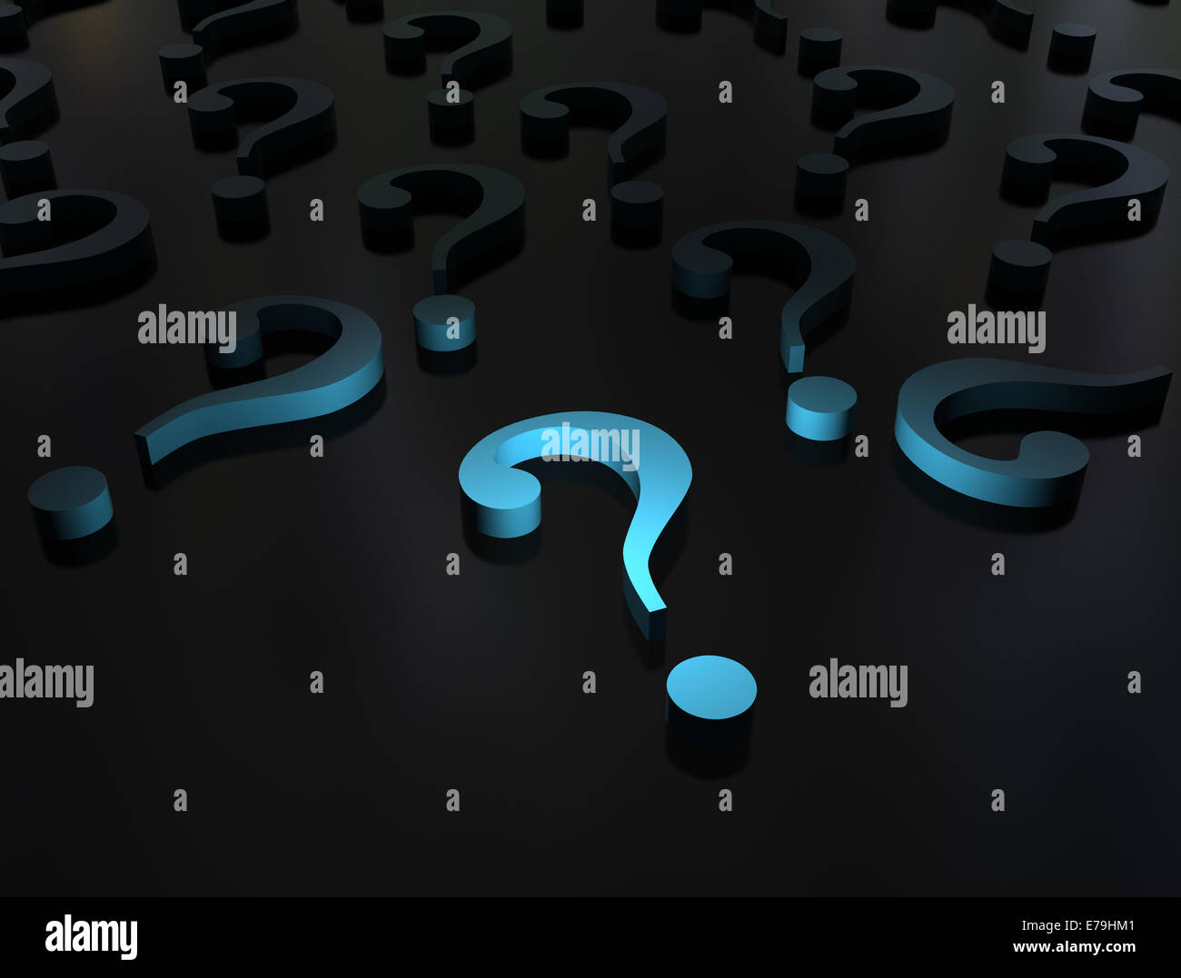 Concept question marks in blue hi-res stock photography and images - Alamy
