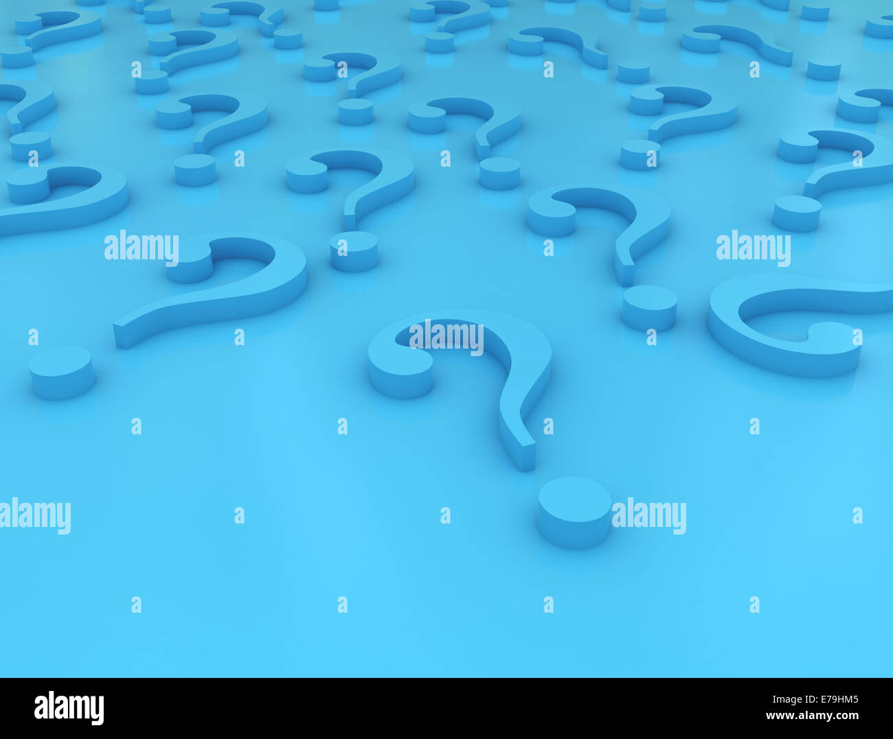 Large group of 3d blue Question marks Stock Photo - Alamy