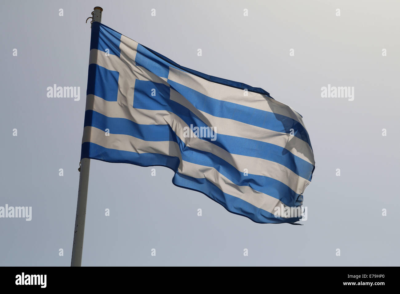 Greek flag, maritime Stock Photo - Alamy