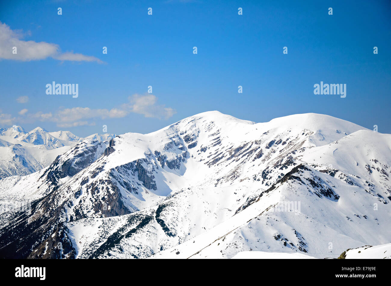 pictures of mountains in the winter scenery Stock Photo - Alamy