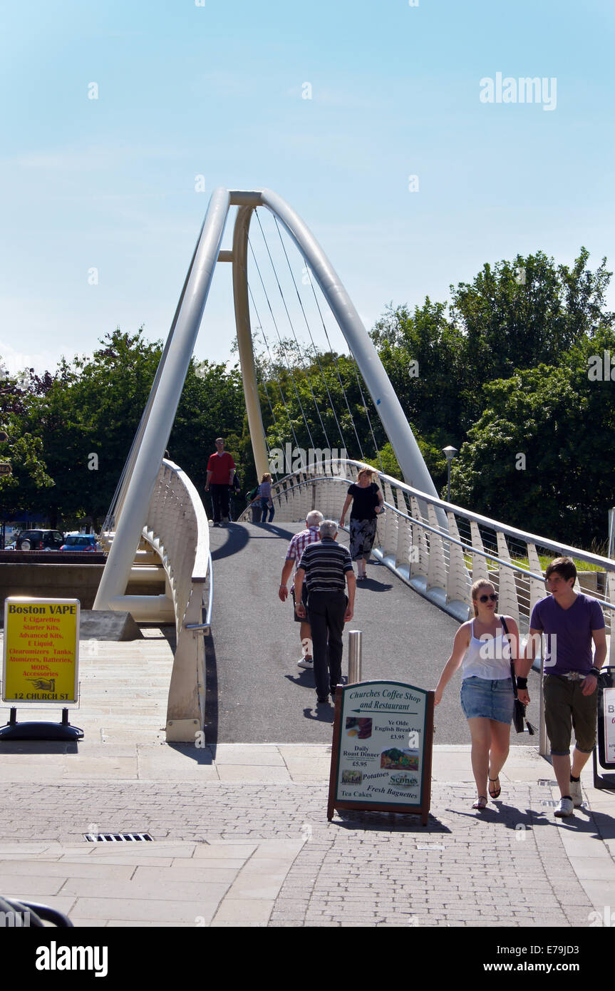 St. Botolph's steel bowstring footbridge, Boston, Lincolnshire, England ...