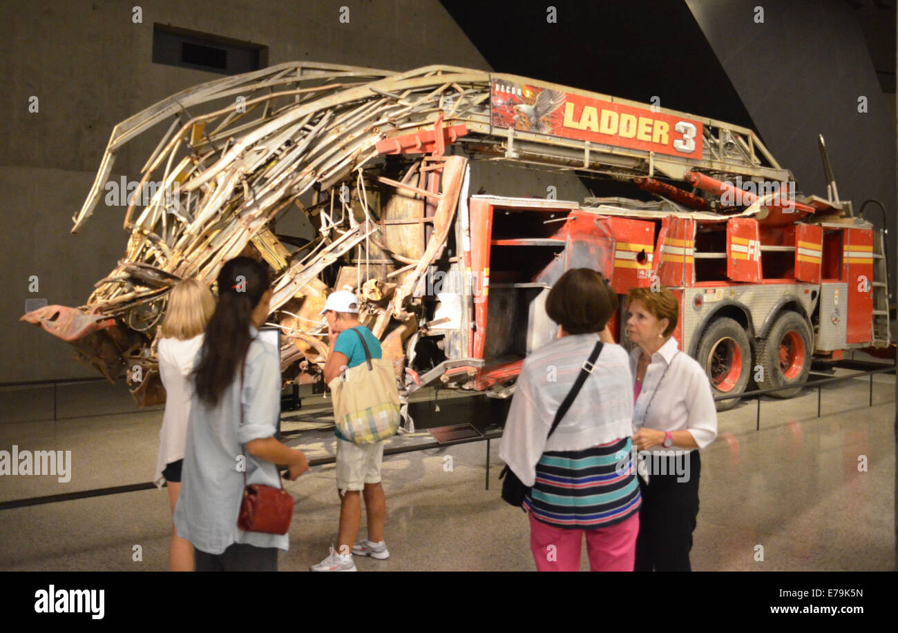 The "Ladder 3" is pictured in the 9/11 Museum in New York, USA, 04 ...