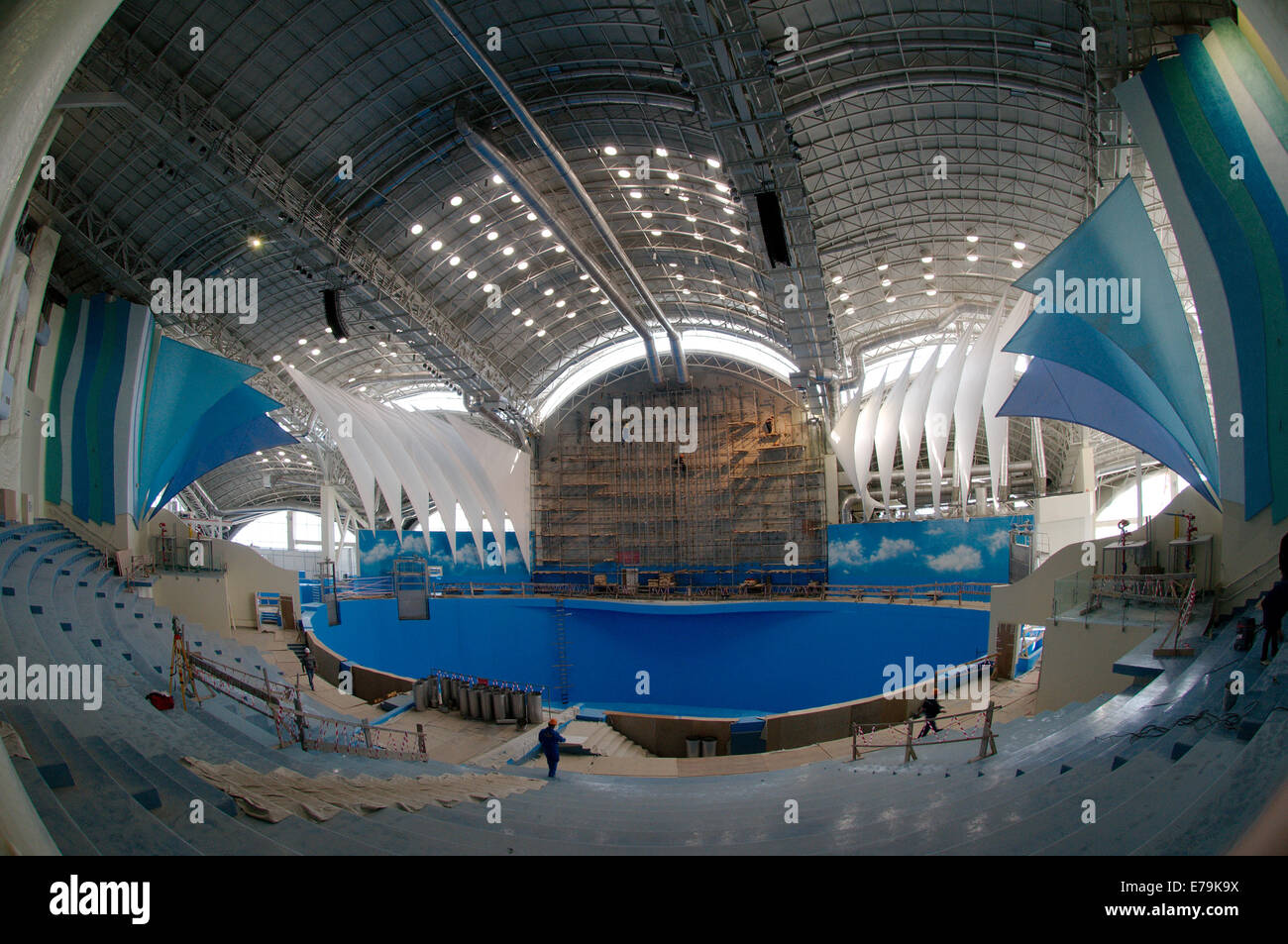 The pool at the aquarium, Vladivostok, Russky Island, Far East ...