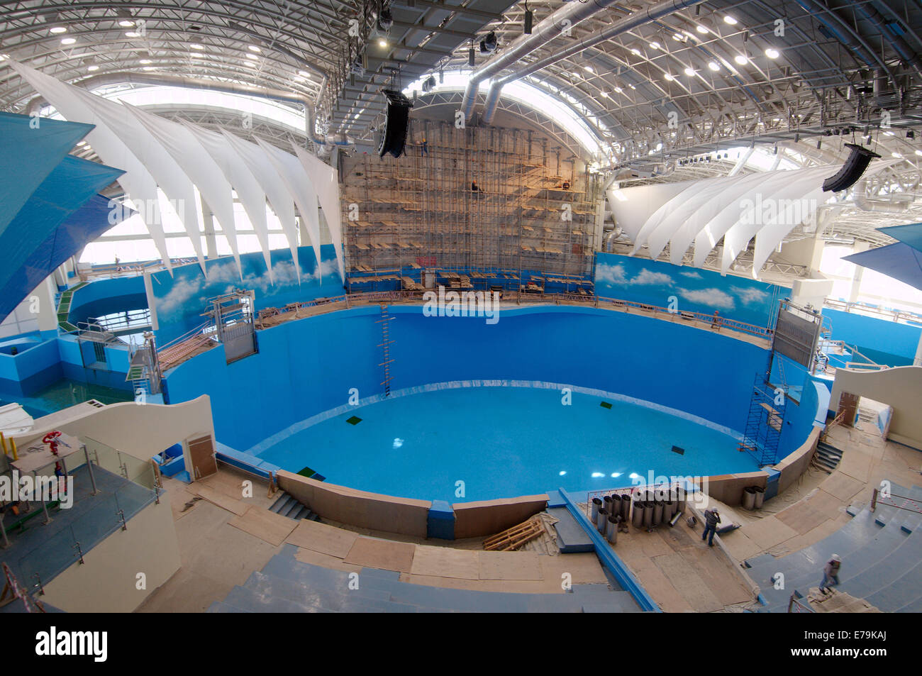 The pool at the aquarium, Vladivostok, Russky Island, Far East ...